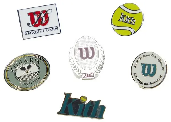 Kith X Wilson Racquet Crew Pin Set - Multicolor