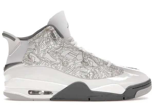 JORDAN Dub Zero Sneakers - White/metallic Silver/neutral Grey
