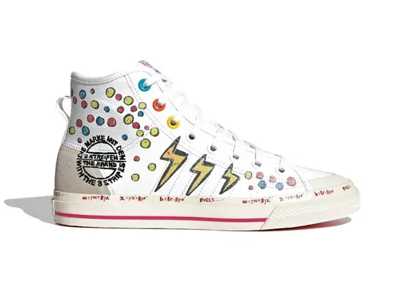 Adidas Nizza Hi Disney Sneakers - Cloud White/wonder Glow