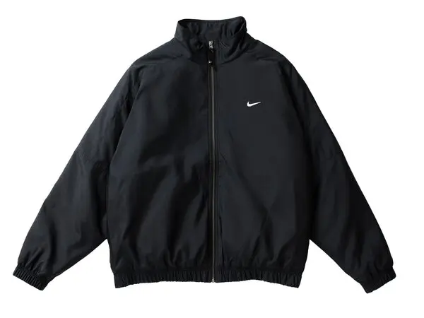 Nike Solo Swoosh Satin Bomber Jacket - Black/doll/white