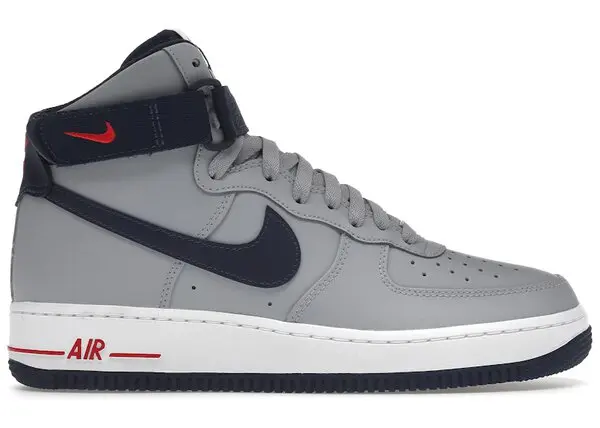 Nike Air Force 1 High Qa Patriots - Wolf Grey/college Navyone-coloruniversity Redone-colorwhite