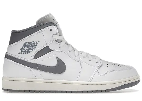 JORDAN 1 Mid Sneakers - White/stealth