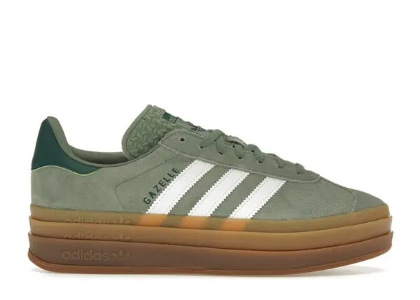 adidas gazelle silver green womens Adidas Gazelle Indoor W White Green main image 1