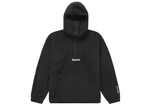 Supreme Polartec Facemask Half Zip Hooded Sweatshirt - Black