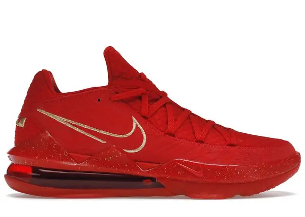 Nike Lebron 17 Low Titanin Sneakers - University Red/metallic Gold