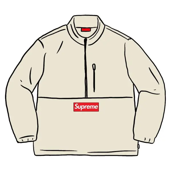Supreme Polartec Half Zip Pullover - Natural