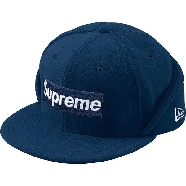 Supreme Polartec Ear Flap New Era Cap - Navy Blue