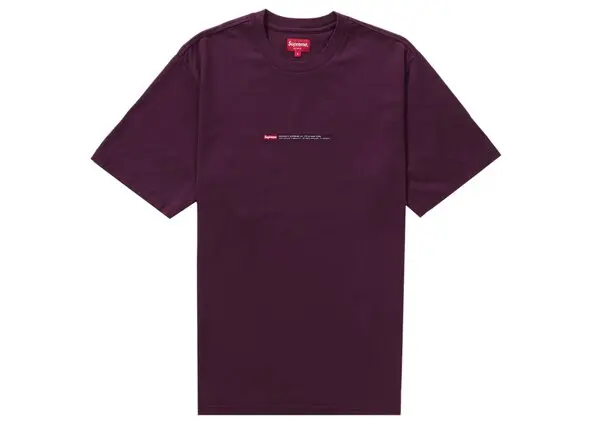 Supreme Property Label Short Sleeve Top - Eggplant