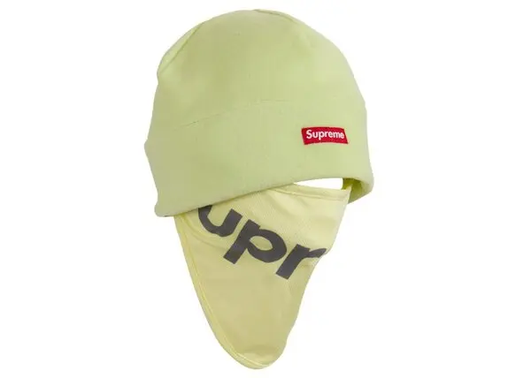 Supreme Polartec Facemask Beanie - Lime