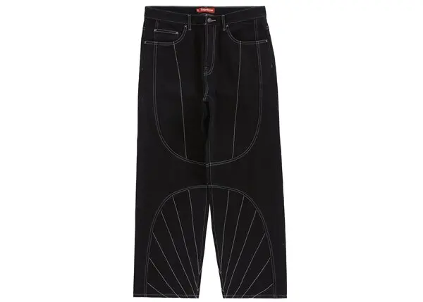 Supreme Radial Embroidered Loose Fit Jean