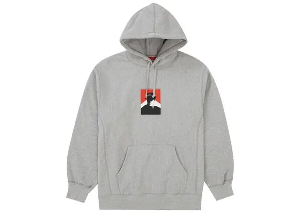 Supreme Portrait Hooded Sweatshirt - Heather Grey