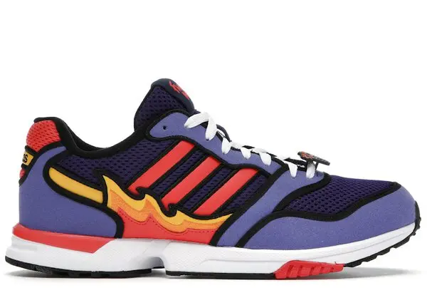 もえ Adidas Zx 1000 The Simpsons Flaming Moes Sneakers - Purple/Orange