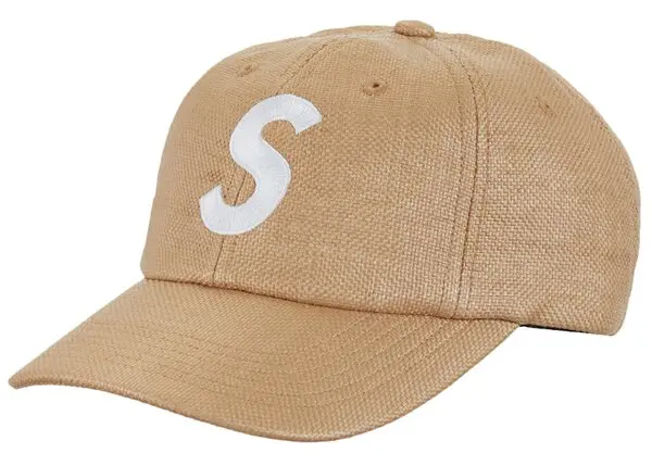 Supreme Raffia S Logo 6-panel Cap - Natural