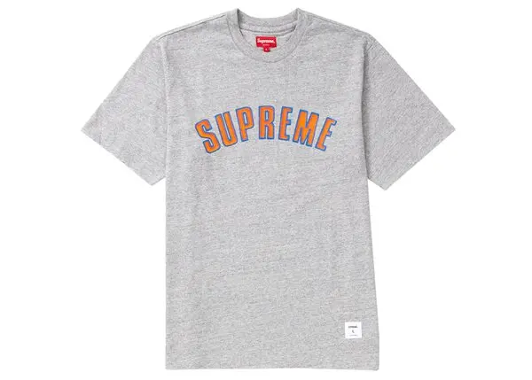 Supreme Printed Arc Short Sleeve Top - Heather Grey