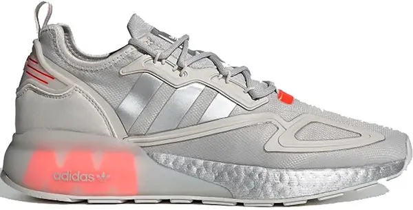 Adidas Zx 2k Boost - Grey One/silver Metallic/solar Red