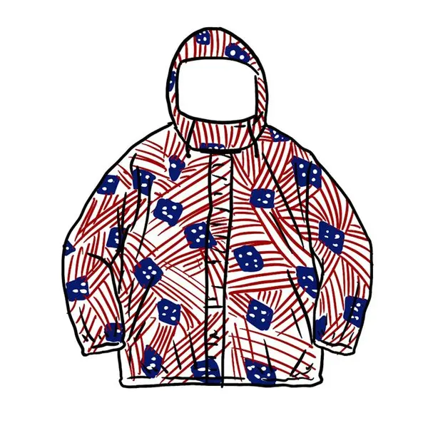 Supreme Raglan Court Jacket - Flags