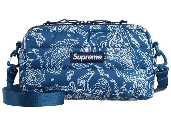 Supreme Puffer Side Bag - Blue Paisley