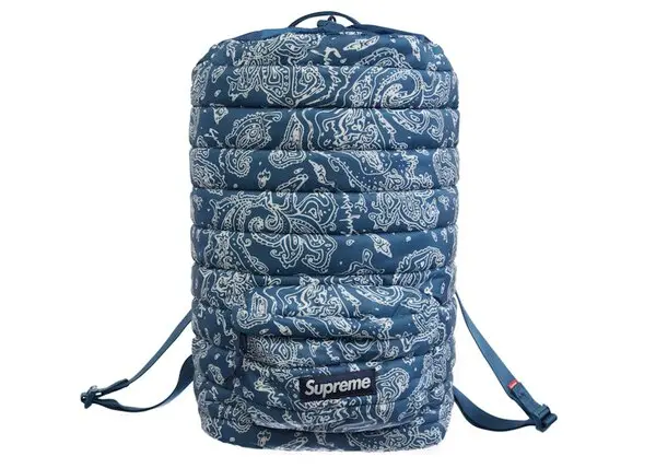 Supreme Puffer Backpack - Blue Paisley