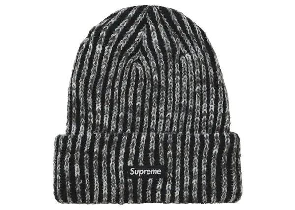 Supreme Rainbow Knit Beanie - Black