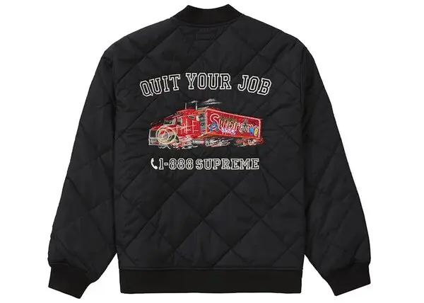 Supreme Quit Your Job Quilted Work Jacket
