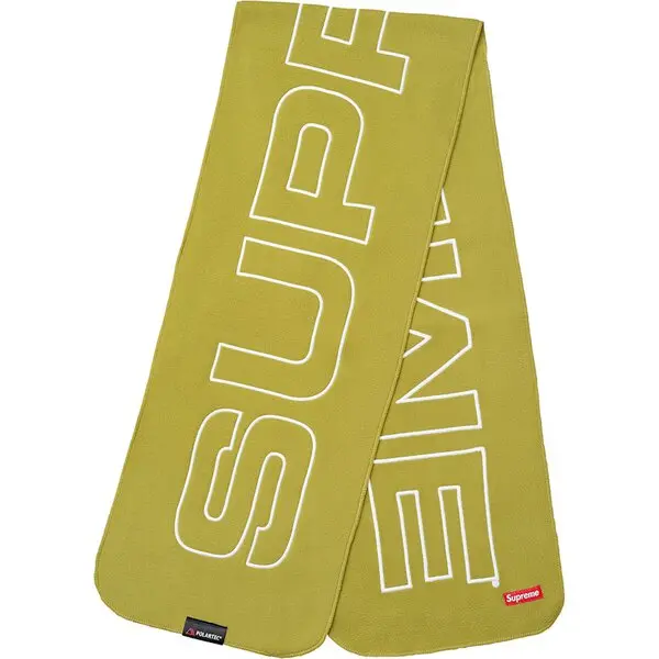 Supreme Polartec Logo Scarf - Sulphur