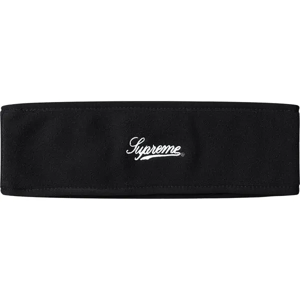 Supreme Polartec Logo Headband - Black