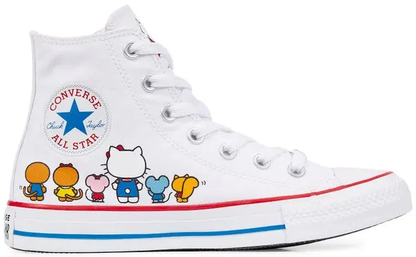 CONVERSE Chuck Taylor All Star Hi Hello Kitty Sneakers - White/prism Pinkone-colorwhite
