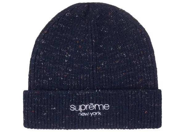 Supreme Rainbow Speckle Beanie - Navy Blue
