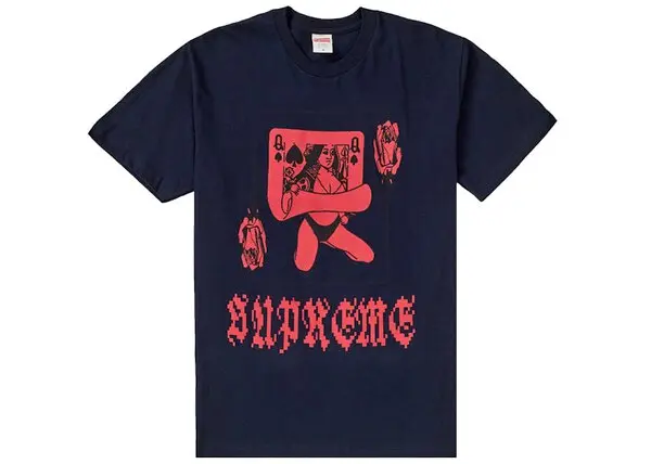 Supreme Queen Tee Shirt - Navy Blue