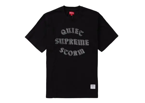 Supreme Quiet Storm Short Sleeve Tee Shirt - Black