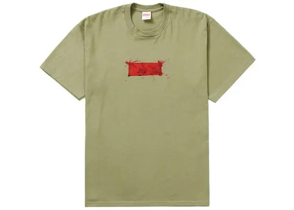 Supreme Ralph Steadman Box Logo Tee Shirt - Light Olive