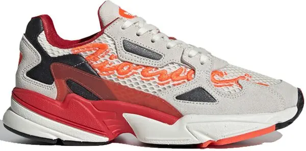 Adidas Falcon Fiourucci Sneakers - Off White/red/solar Orange