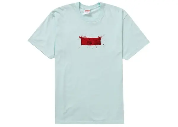 Supreme Ralph Steadman Box Logo Tee Shirt - Pale Blue