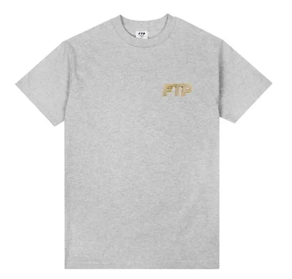 FTP Bling Logo Tee Shirt - Heather Grey