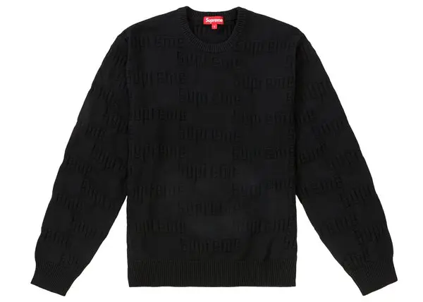 Supreme Raised Logo Sweater - Black