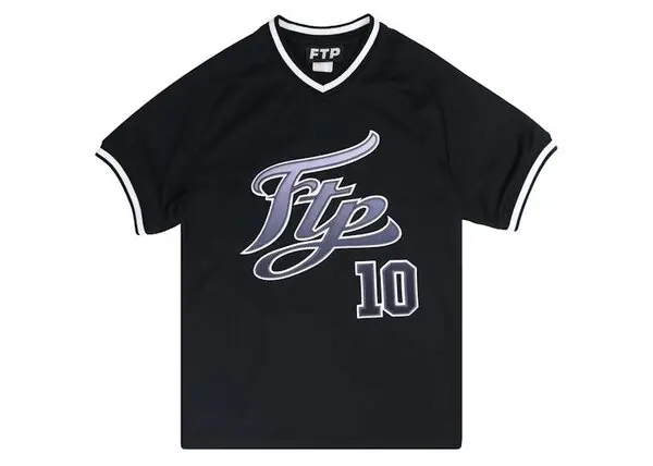 FTP Script Pullover Baseball Jersey - Black