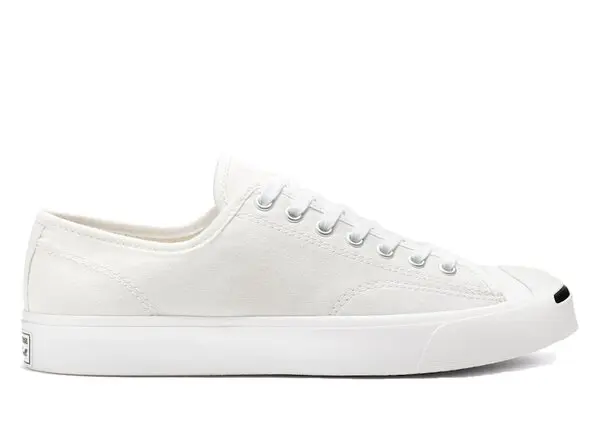 CONVERSE Jack Purcell Canvas Low Top Sneakers - White/white/black