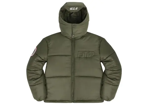FTP World Domination Puffer Jacket - Olive