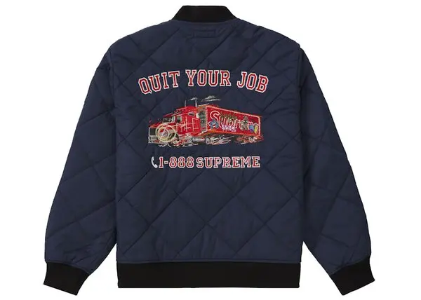 Supreme Quit Your Job Quilted Work Jacket