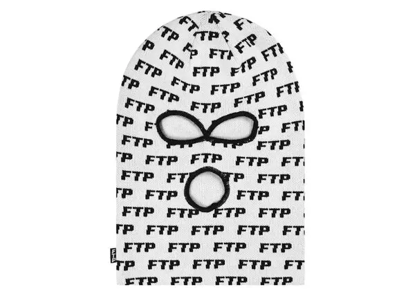 FTP Logo Ski Mask - White