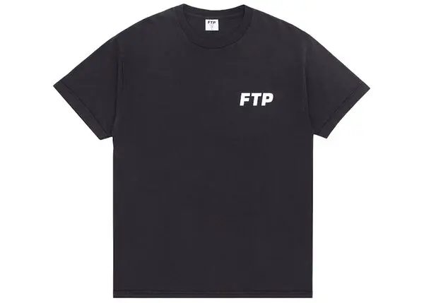 FTP Overdyed Logo Tee Shirt - Black