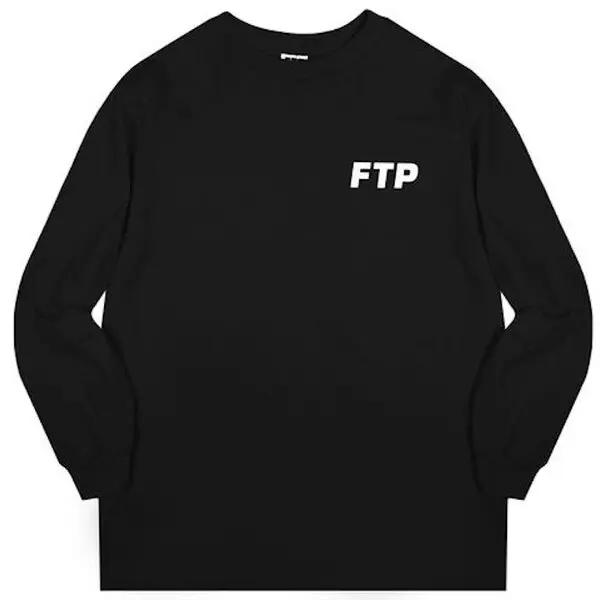 FTP Logo Long Sleeve Tee Shirt - Black