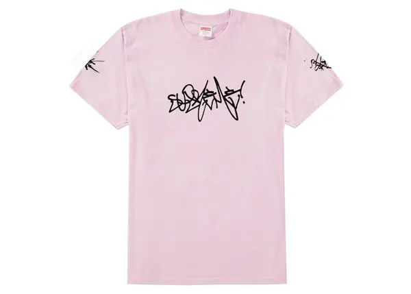 Supreme Rammellzee Tag Tee Shirt - Light Pink