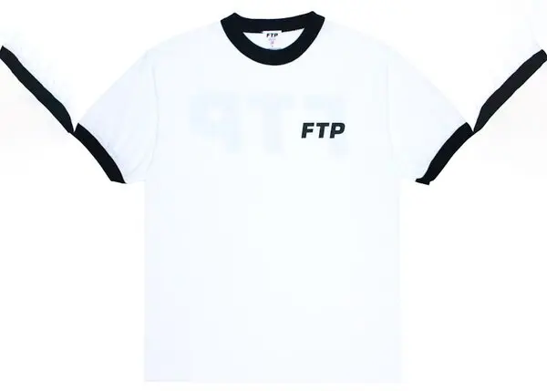 FTP Logo Ringer Tee Shirt - Black