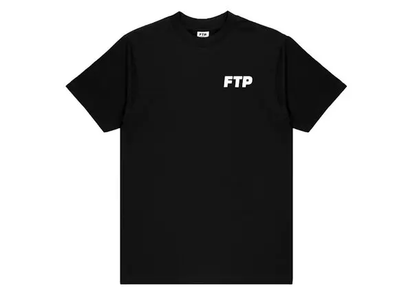 FTP Puff Print Logo Tee Shirt - Black
