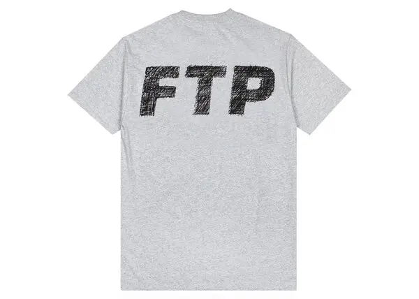 FTP Scribble Logo Tee Shirt - Heather Grey