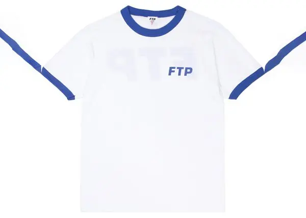 FTP Logo Ringer Tee Shirt - Royal