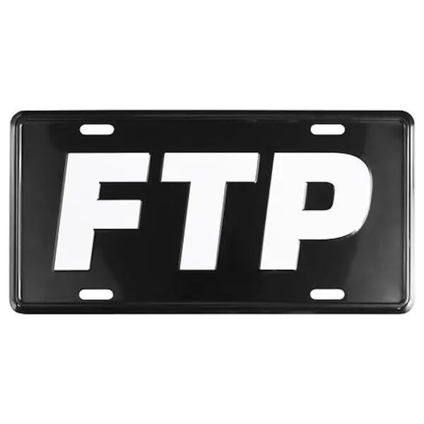FTP Logo License Plate - Black