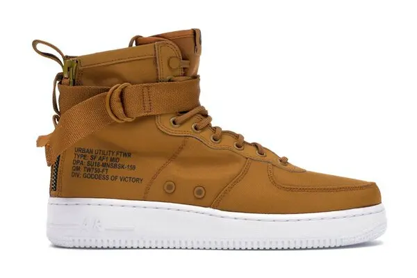 Nike Sf Air Force 1 Mid Sneakers - Desert Ochre/white/sequoia