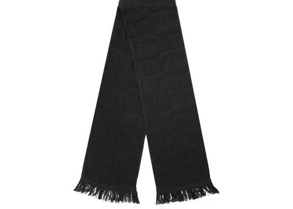 FTP Repeat Logo Knit Scarf - Black
